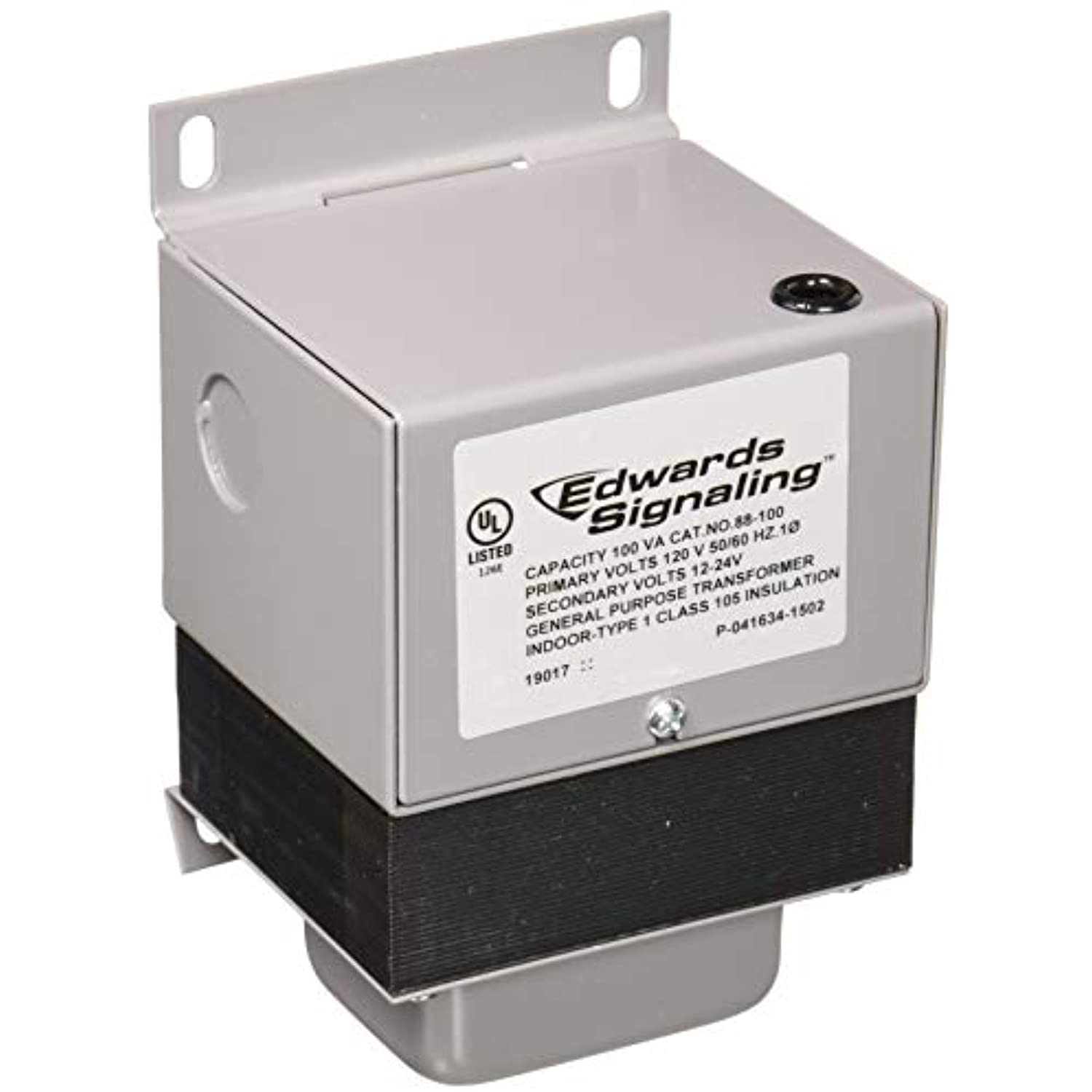 Edwards Signaling Power Transformer, 120VAC Primary 12VAC, 50VA; 24V AC ...