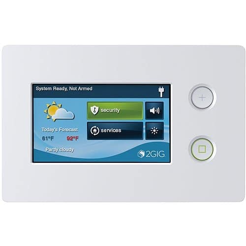 2GIG TS2 Wireless Touchscreen Keypad - Fire and Safety Plus