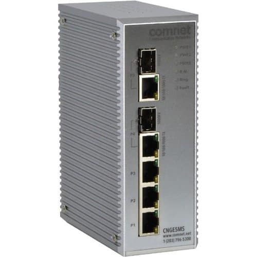ComNet CNGE5MS Managed Ethernet Switch with (3) 10-100-1000Base-TX and ...