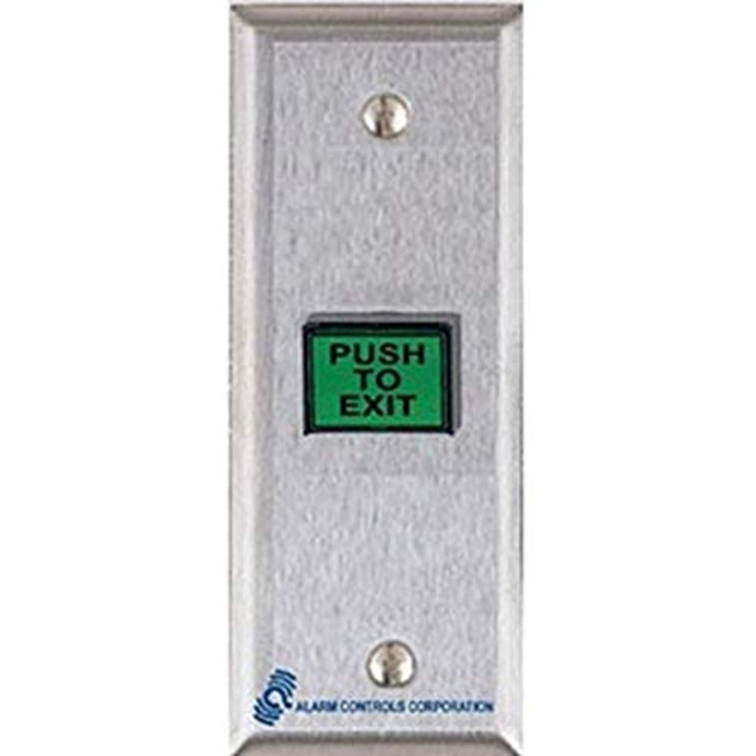 Exit Button, Narrow, Stainless Steel