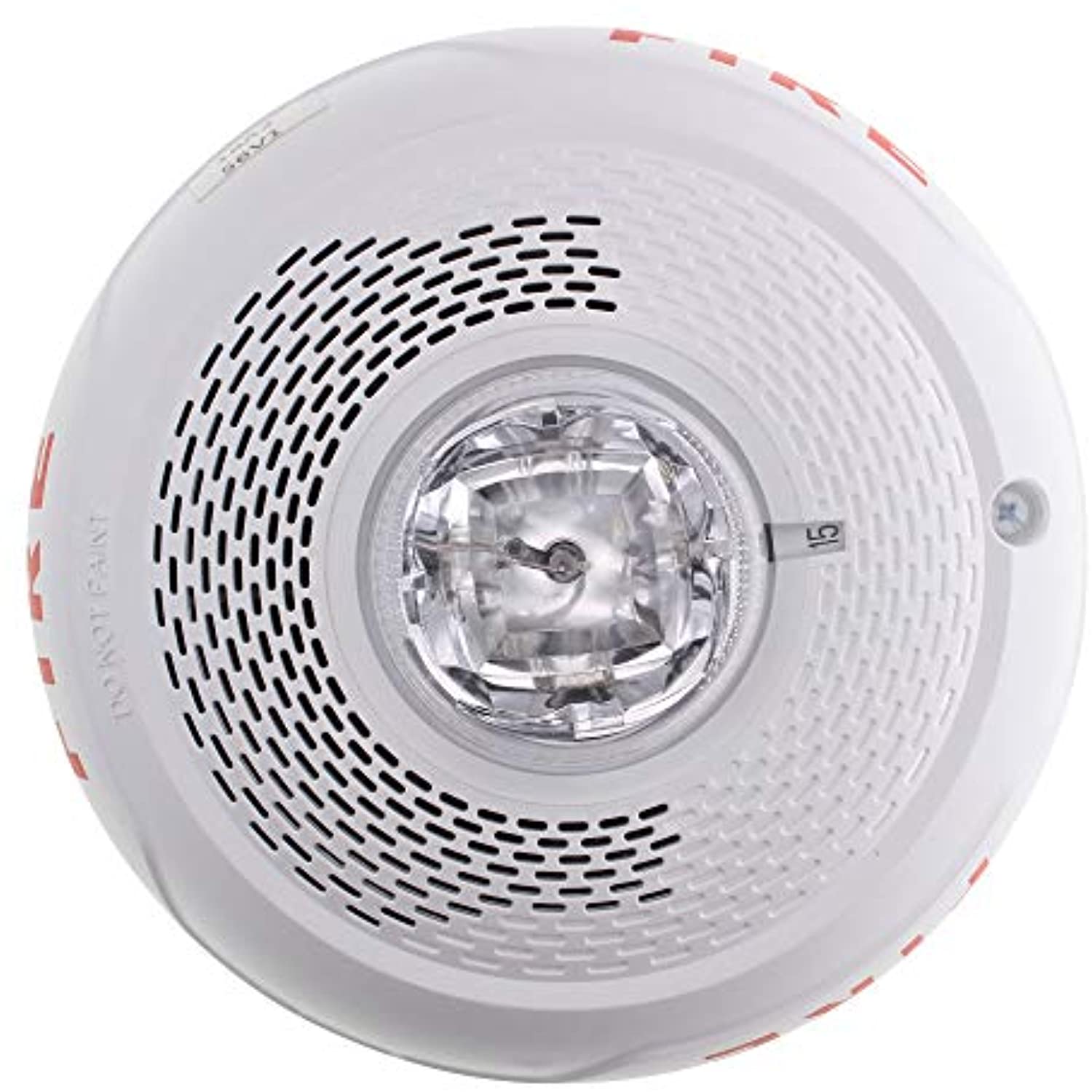 System Sensor SPSCWL Ceiling Mount Speaker Strobe, Clear Lens, White