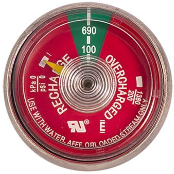 100 psi. Pressure Gauge, Seal & Pull Pin For Water Pressure Fire ...