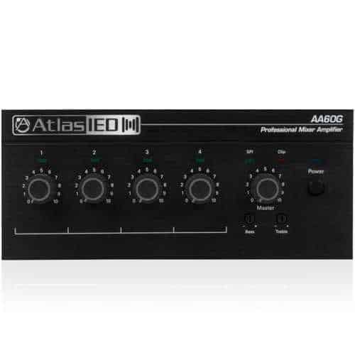 AtlasIED AA60G 4-Input, 60-Watt Mixer Amplifier with Global Power Supply