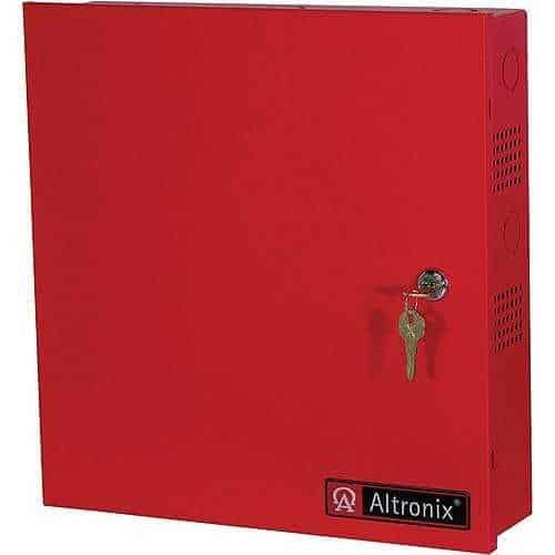 Altronix BC300R Enclosure, 13.5"H x 13"W x 3.25"D, Red, 19 Gauge Indoor