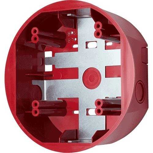 System Sensor SBBCRL Universal Ceiling Surface Mount Back Box, Red