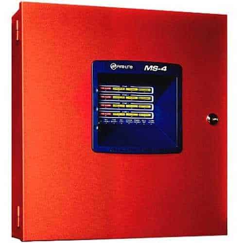 Fire-Lite MS-4E Four-zone Conventional Fire Alarm Control Panel, 240 ...