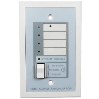 Fire-Lite RZA-4XF Remote Annunciator, Single Gang