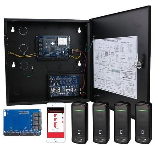 Speco ACKITM1 4-Door Access Control Kit with Bluetooth Mobile Reader ...