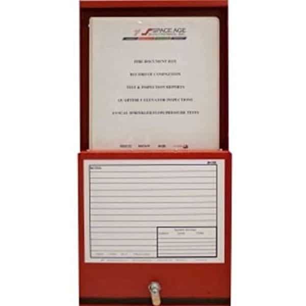 SAE SSU00672 FDB Fire Alarm Documents Box, 12"W x 13.1"H x 2.3"D, Red