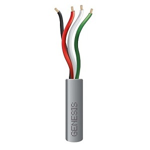 Genesis 21045509 22/4 Stranded Riser Cable, 500', Pull Box, Gray